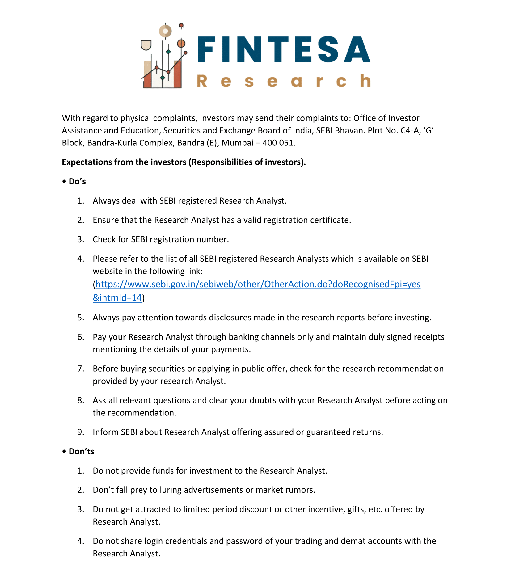 Fintesa Research
